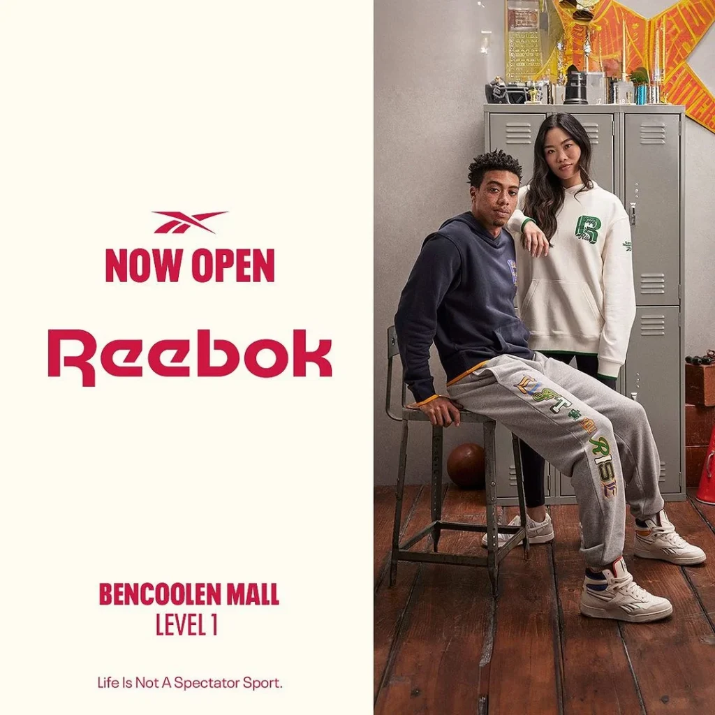 NOW OPEN REEBOK BENCOOLEN MALL - Bencoolen Mall